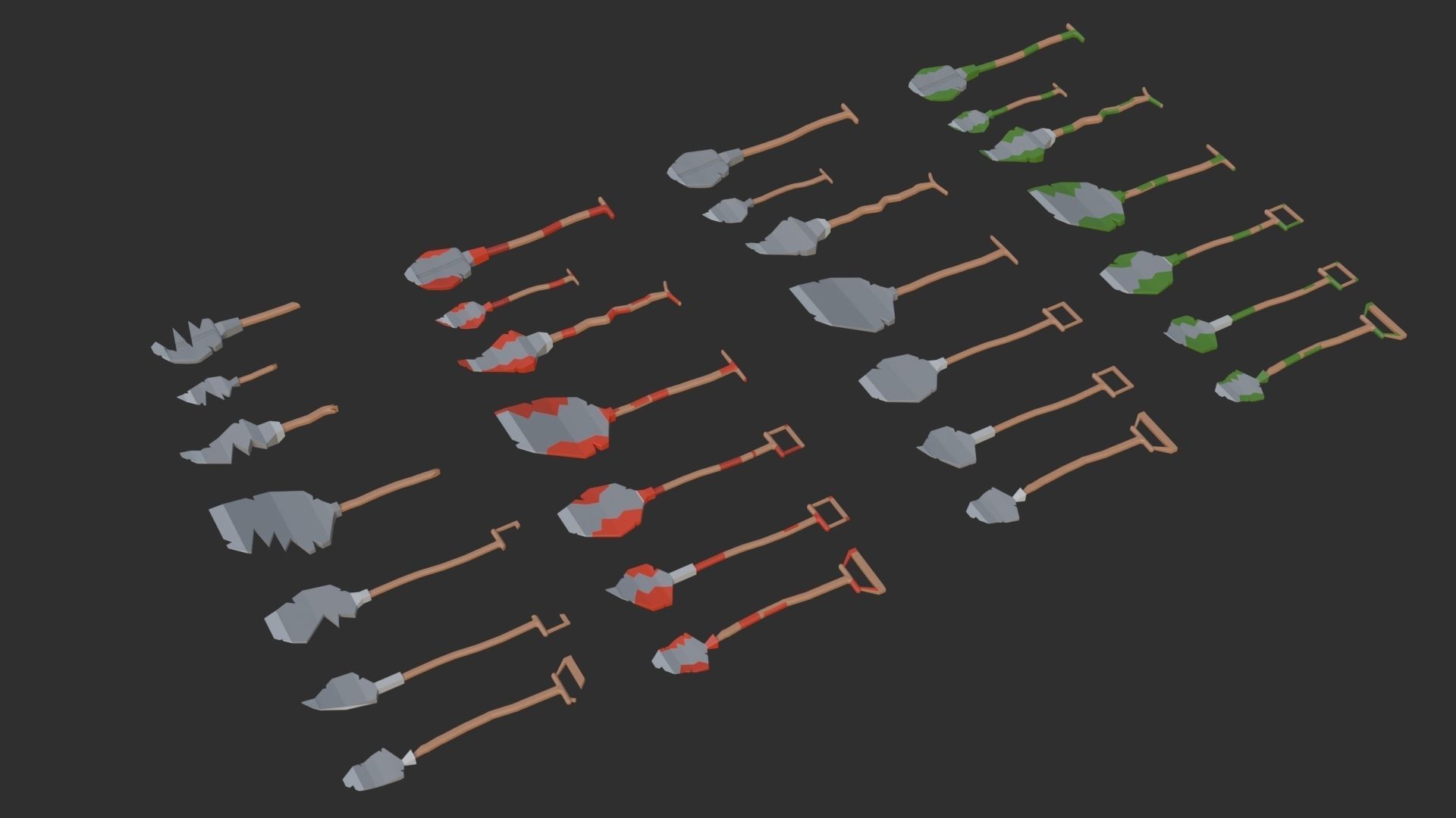 3D model Low Poly Tools Pack VR / AR / low-poly | CGTrader