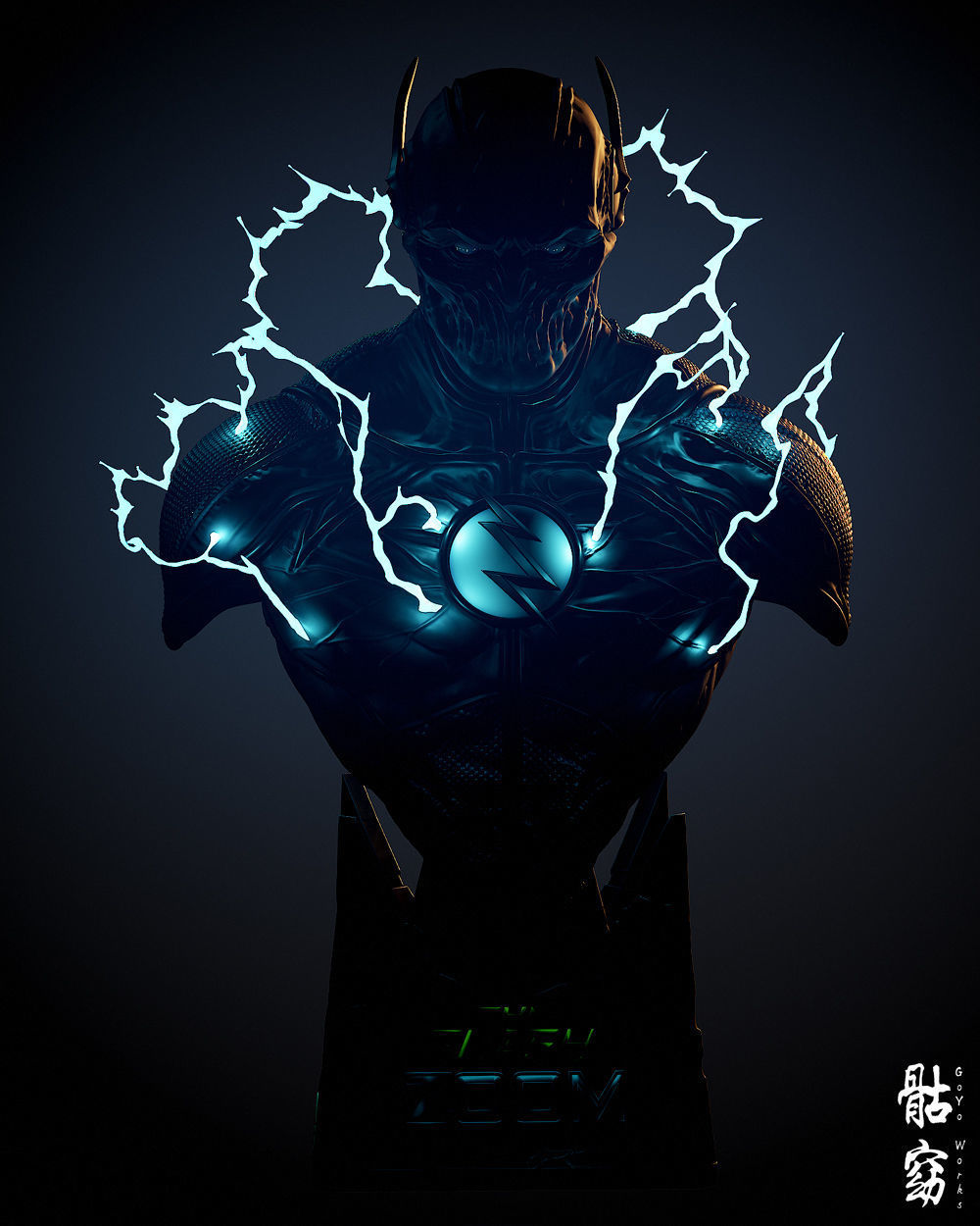 The flash villain ZOOM bust 3D model 3D printable | CGTrader