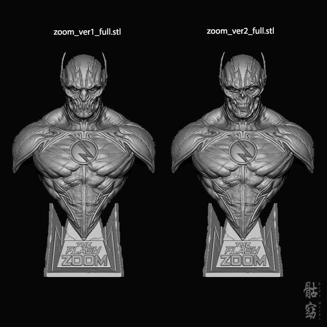 The flash villain ZOOM bust 3D model 3D printable | CGTrader