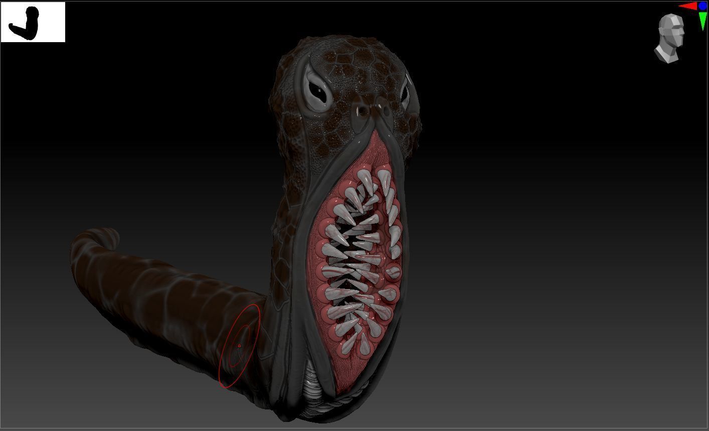 Alien Monster Worm 3D model | CGTrader