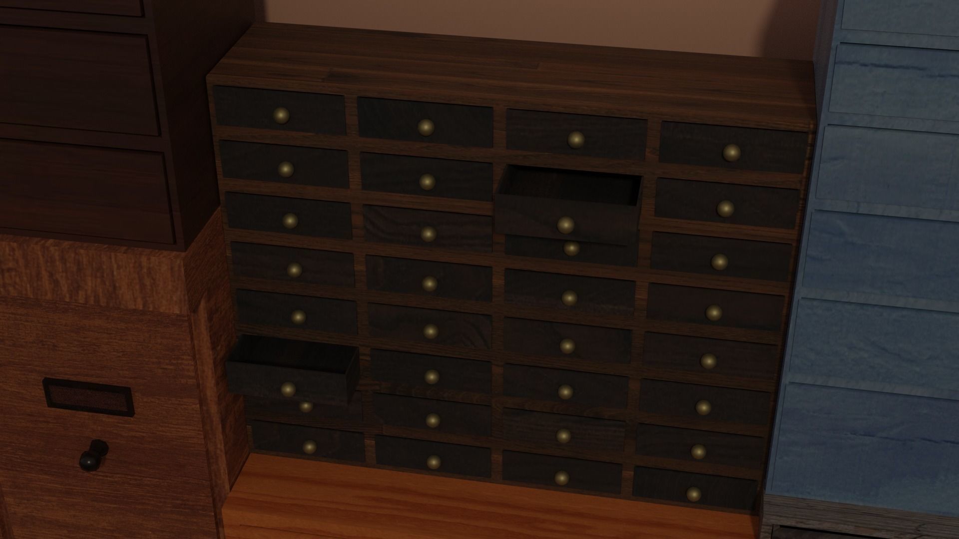 Office cabinet from Weasley home Barrow Harry Potter movie 3D model ...