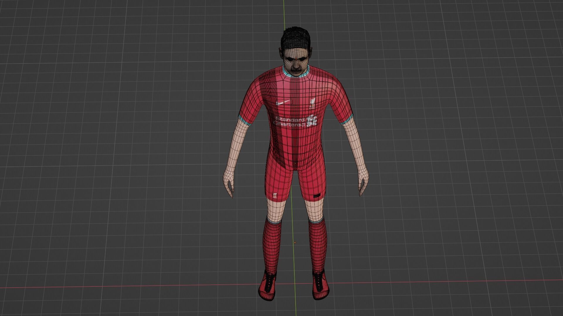 Soccer Player - Liverpool 3D model | CGTrader