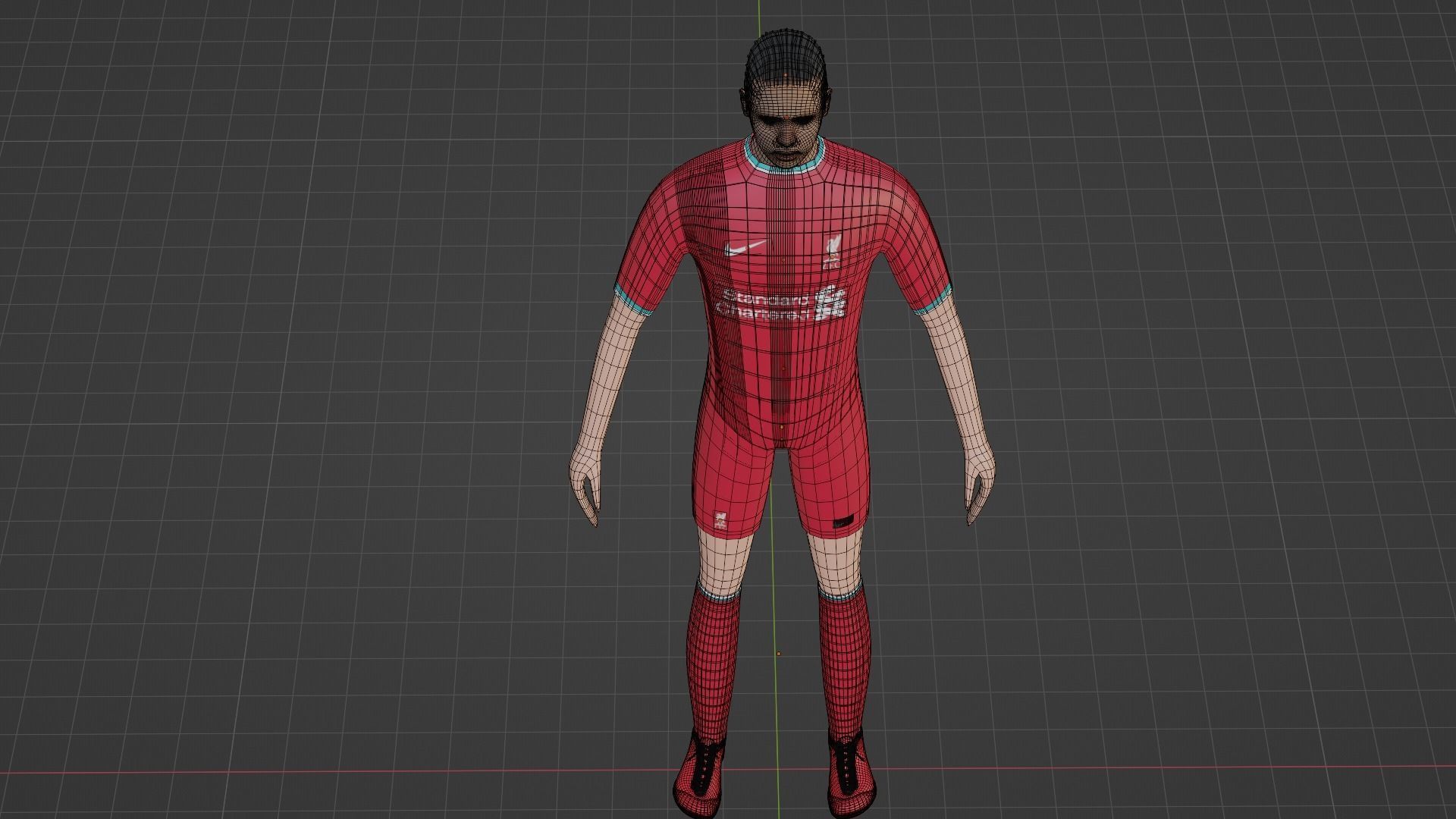 3D model Soccer Player - Liverpool VR / AR / low-poly | CGTrader