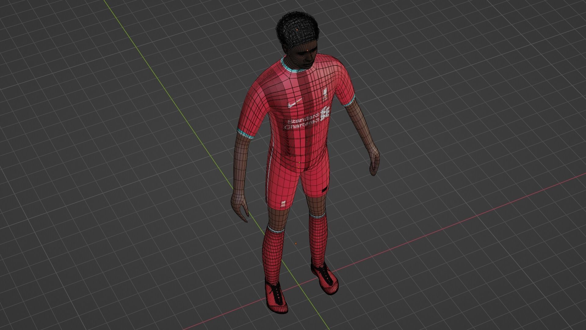 3D model Soccer Player - Liverpool VR / AR / low-poly | CGTrader