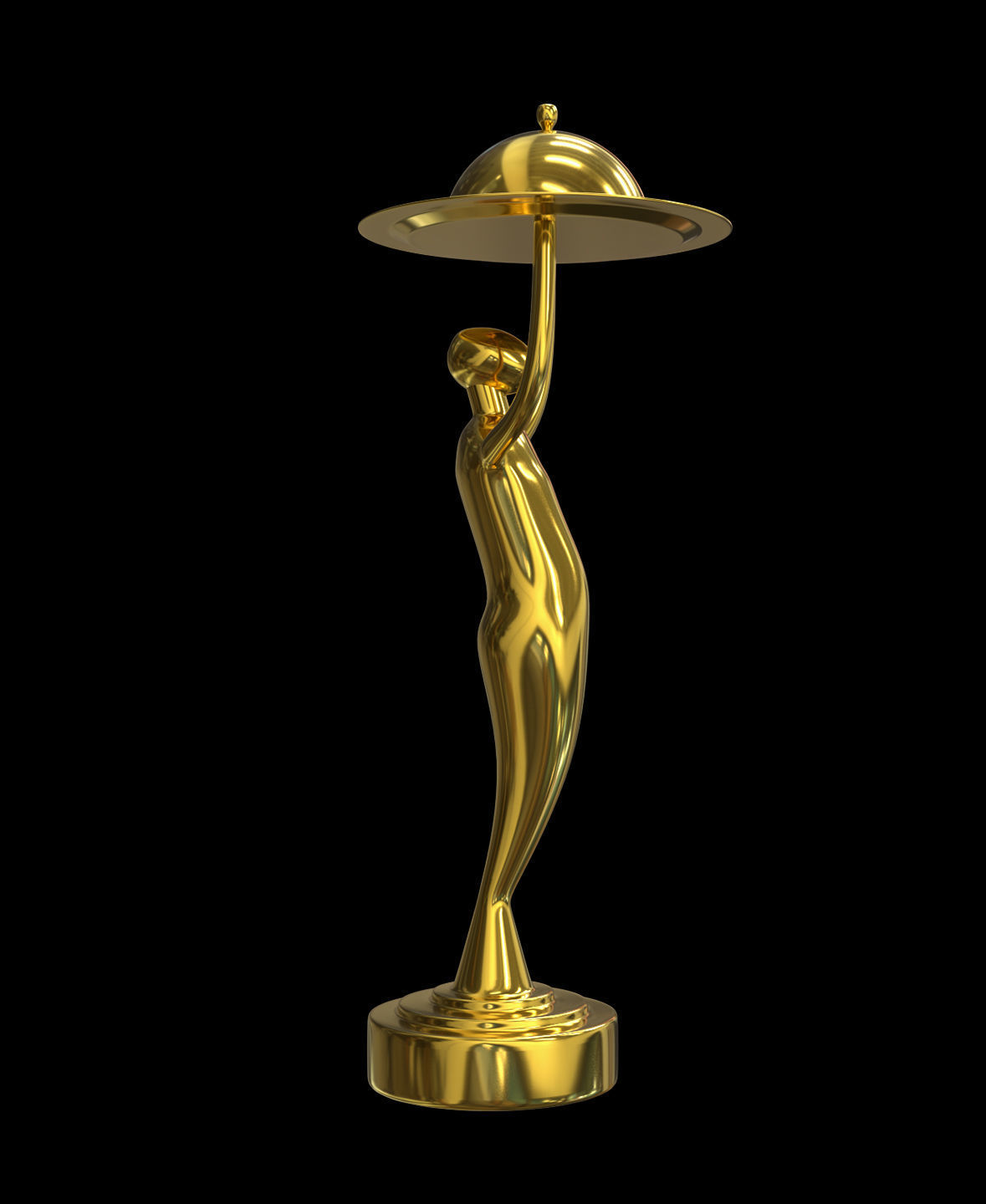 Golden Foodie Chef Trophy 3D model | CGTrader