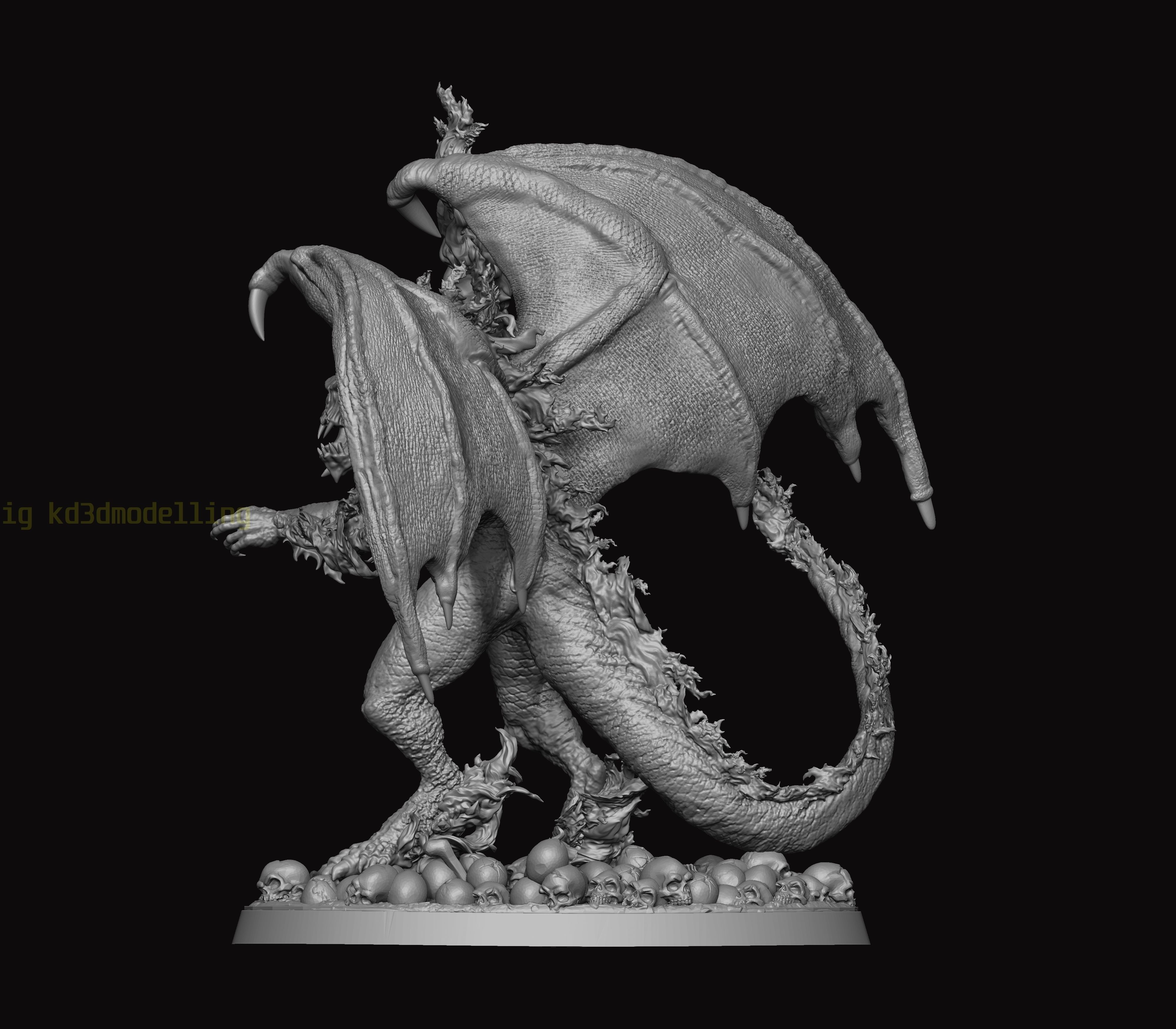 Balrog Hell Fire 3D model 3D printable | CGTrader
