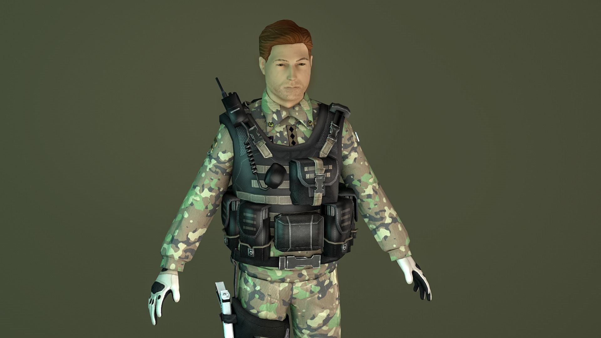 3D model Special services Commando Force Model Game Ready VR / AR / low ...