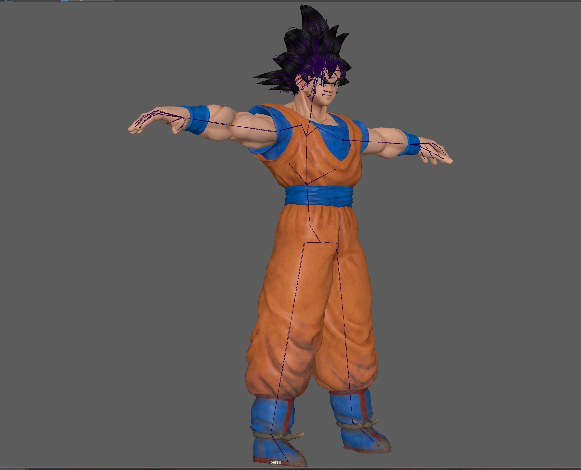 Goku Rigged- Dragon ball z 3D model rigged | CGTrader