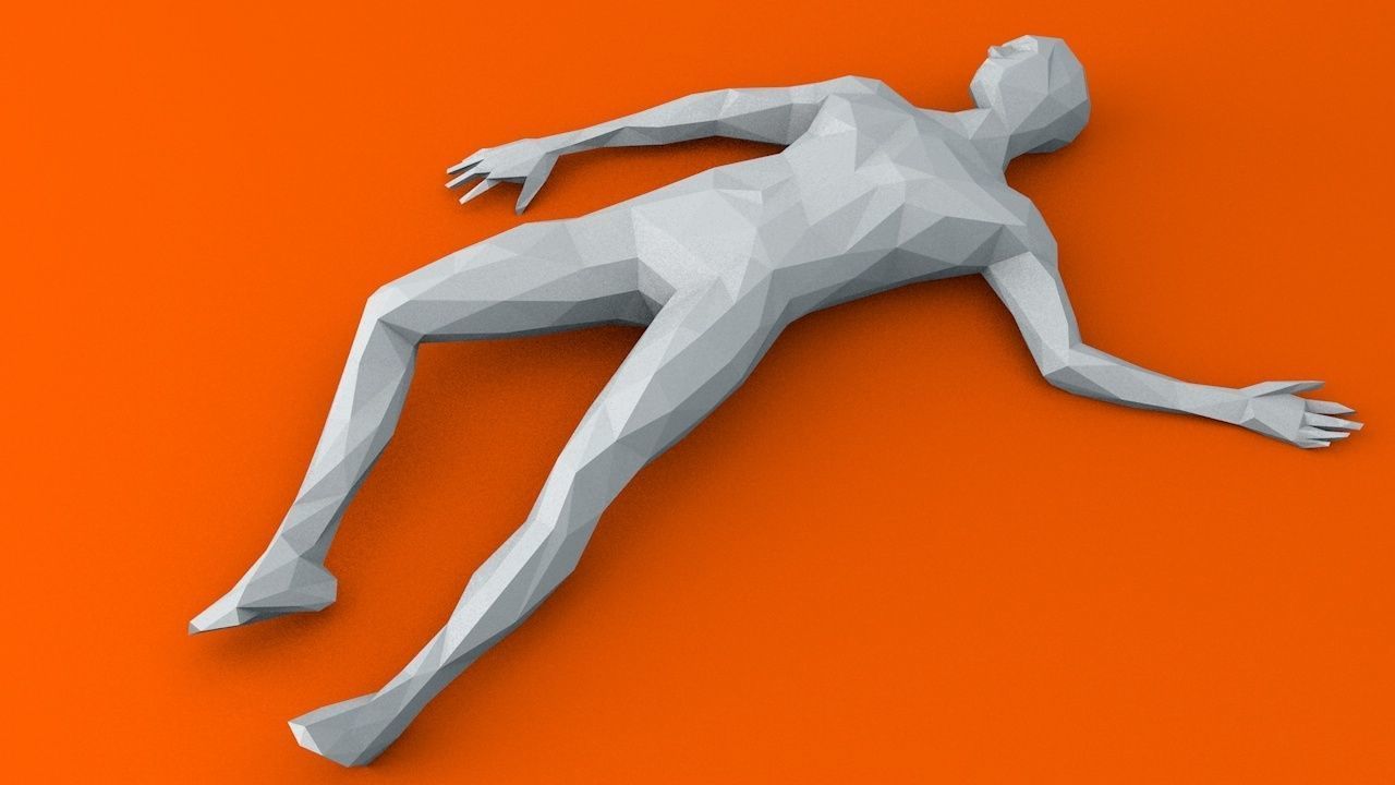 3D model 4 Lying People VR / AR / low-poly | CGTrader