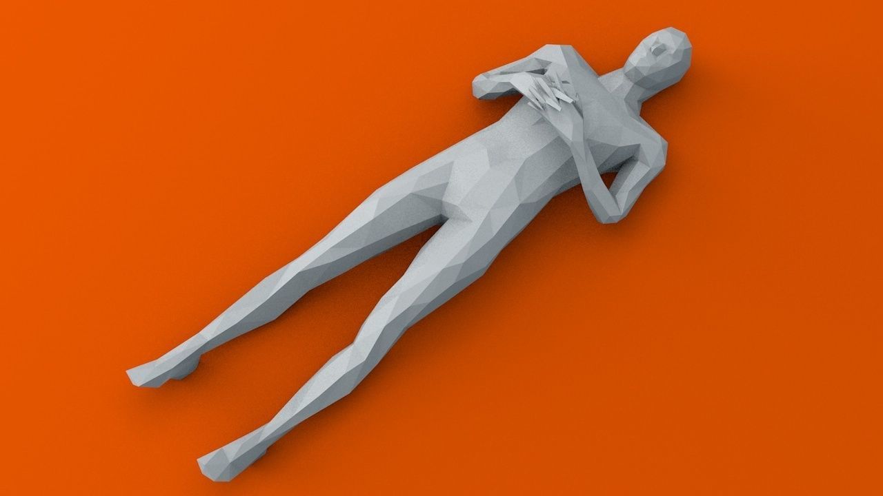 3D model 4 Lying People VR / AR / low-poly | CGTrader