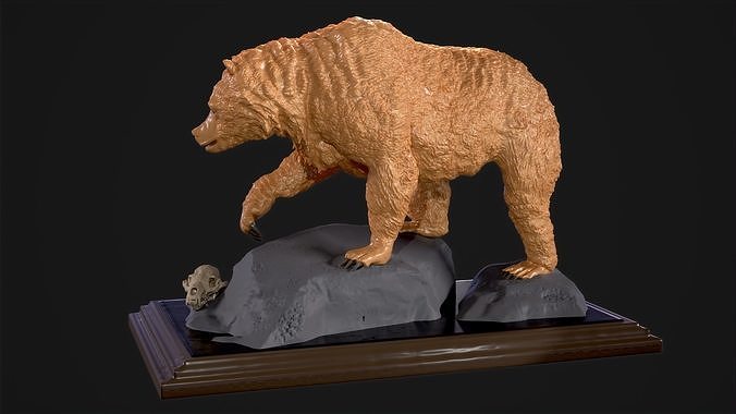 Bear Sculpture For Print 3D model 3D printable | CGTrader