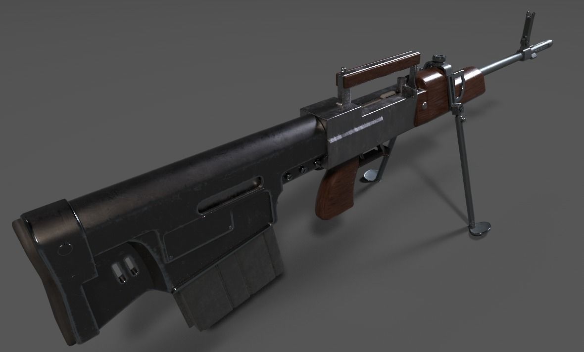 3D model Special Purpose Individual Weapon 1963 Battle Rifle Prototype ...