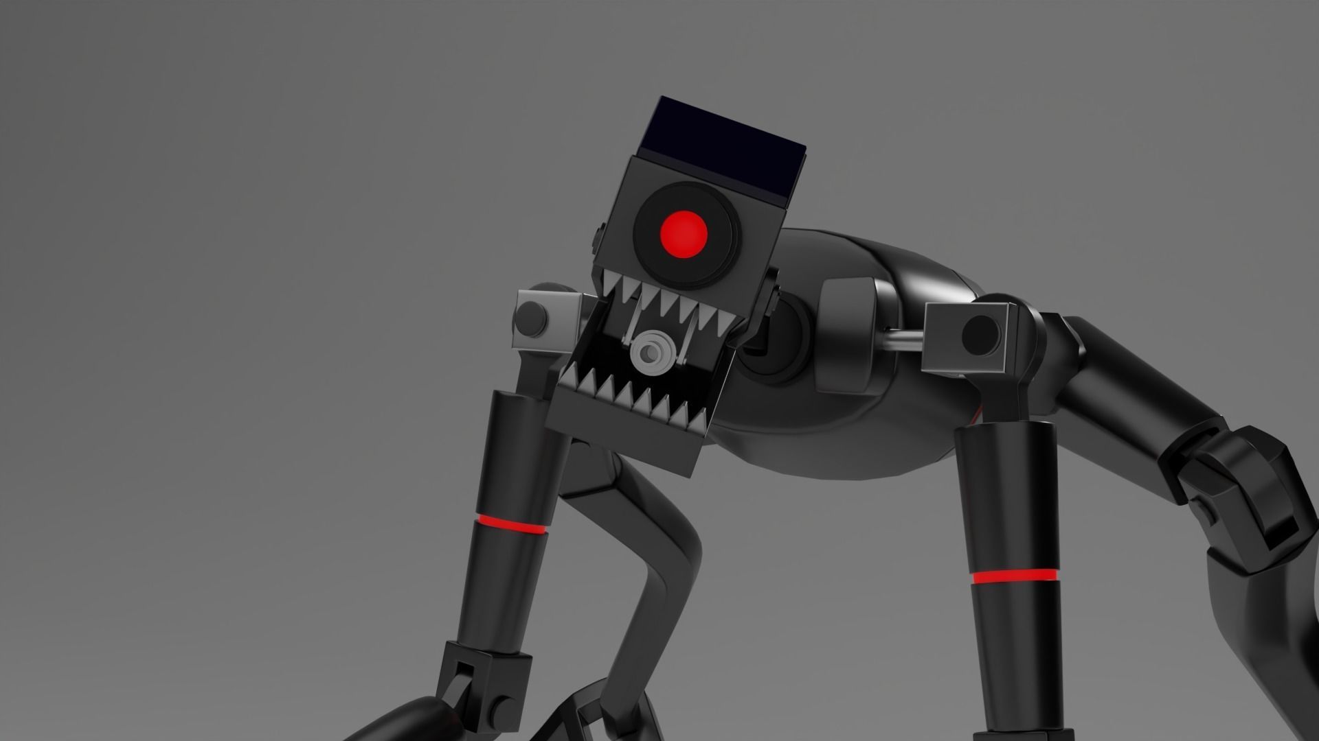 SecurityBot humanoid robot free 3D model rigged | CGTrader