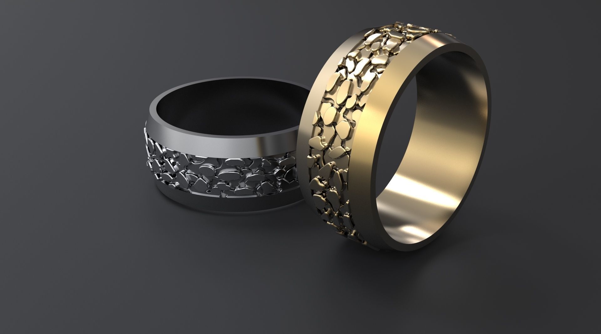 Marrige ring for MEN with ornaments 3D model 3D printable | CGTrader
