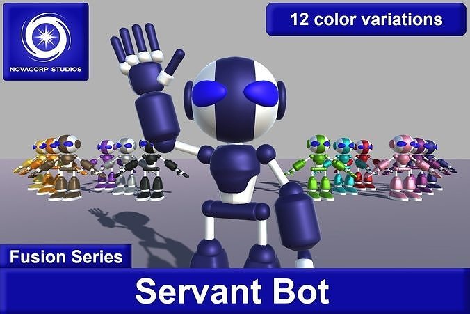 3D model Servant Bot VR / AR / low-poly | CGTrader