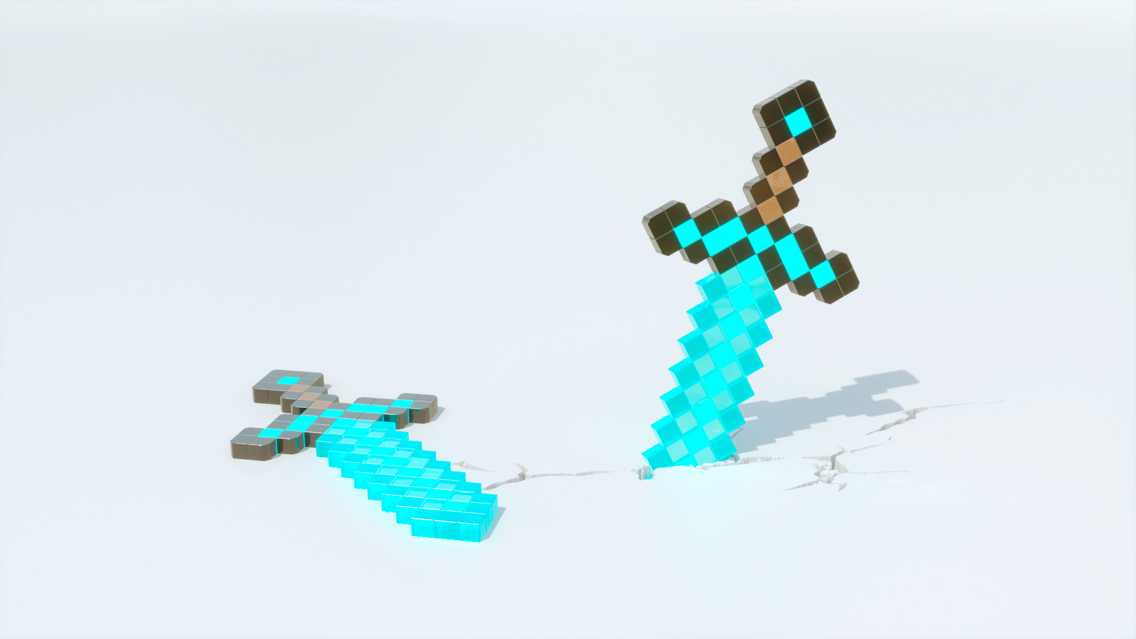 minecraft sword diamond free 3D model | CGTrader