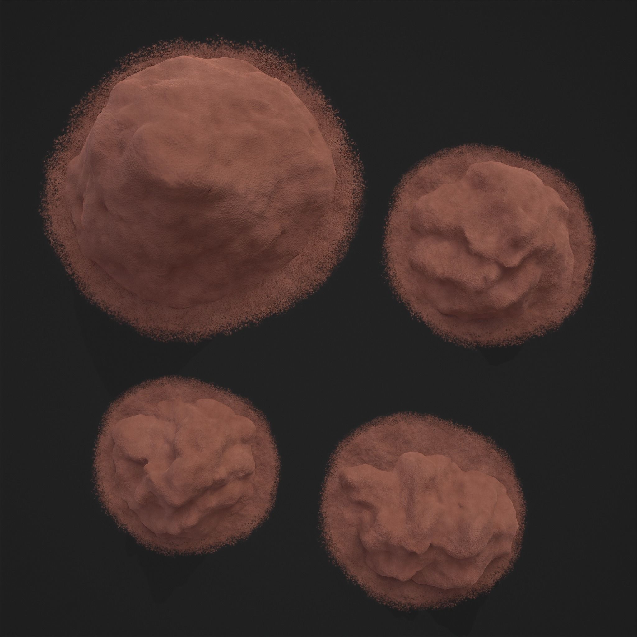 3D model Cocoa Powder Piles VR / AR / low-poly | CGTrader