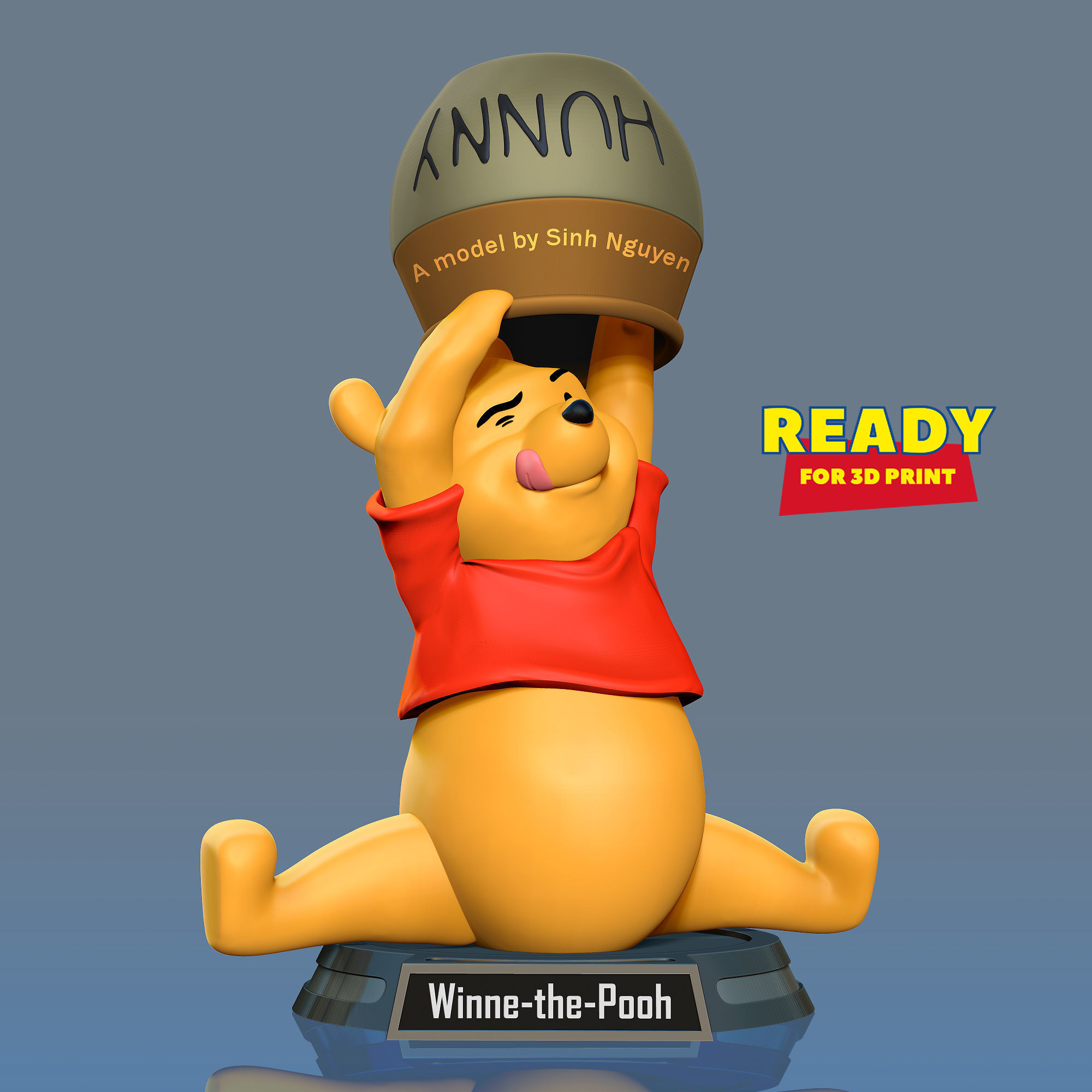 Winnie - the - Pooh 3D model 3D printable | CGTrader