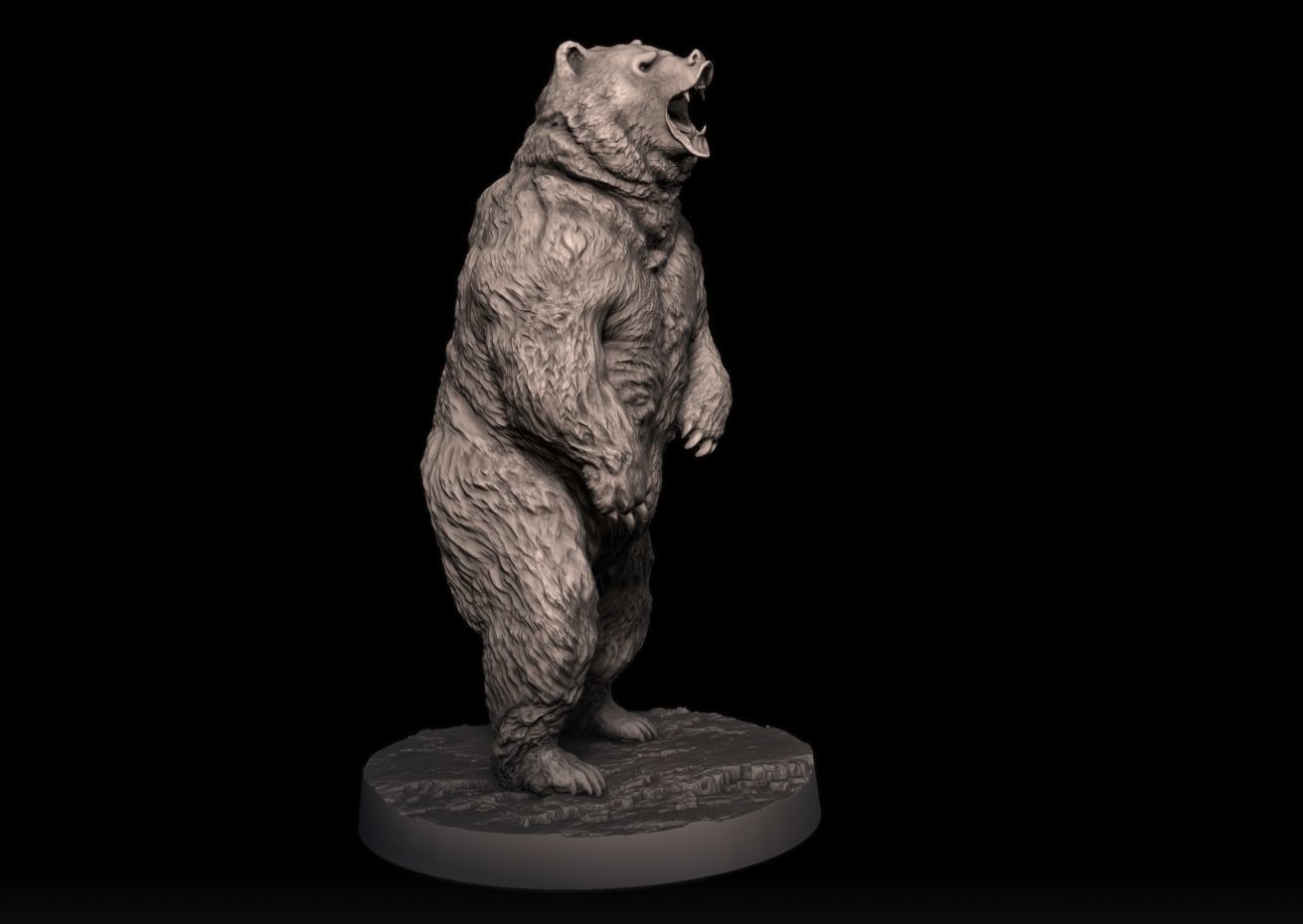 Bear Sculpture 3D print model 3D model 3D printable | CGTrader
