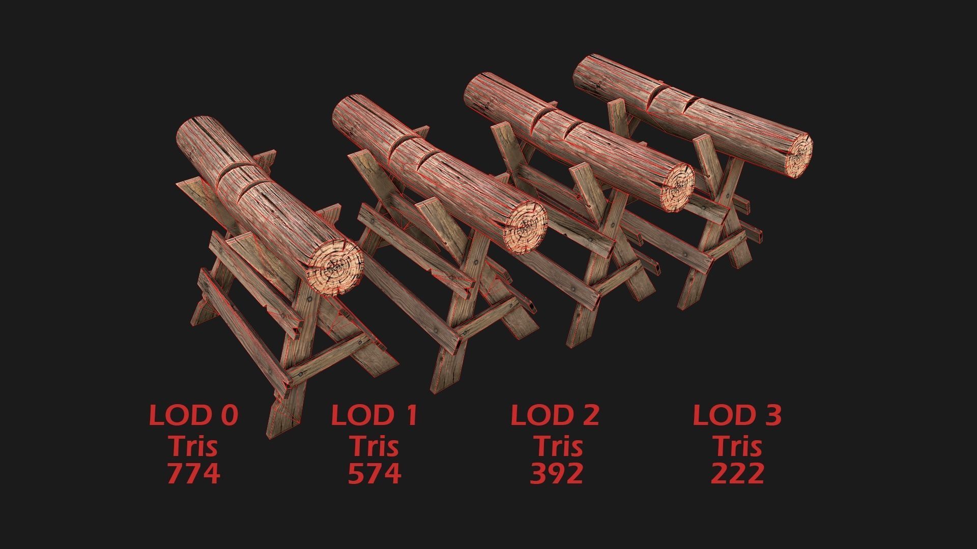 3D model Set of Lumberjack and Firewood VR / AR / low-poly | CGTrader