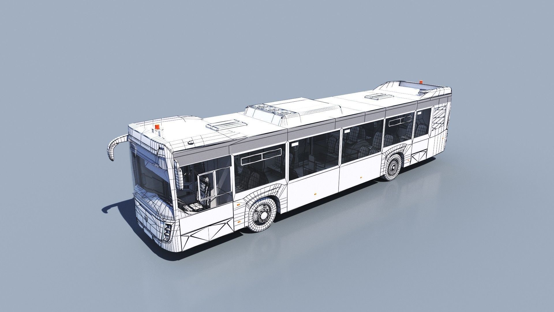 Electric Bus KamAZ 6282 Nefaz 5299 3D model | CGTrader