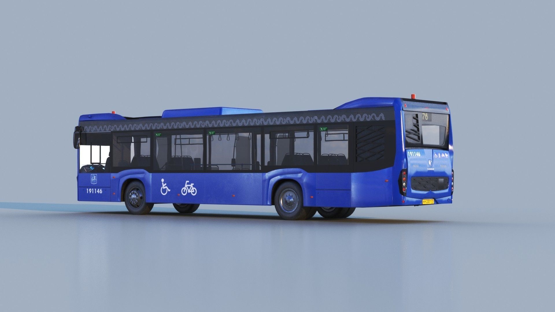 Electric Bus KamAZ 6282 Nefaz 5299 3D model | CGTrader