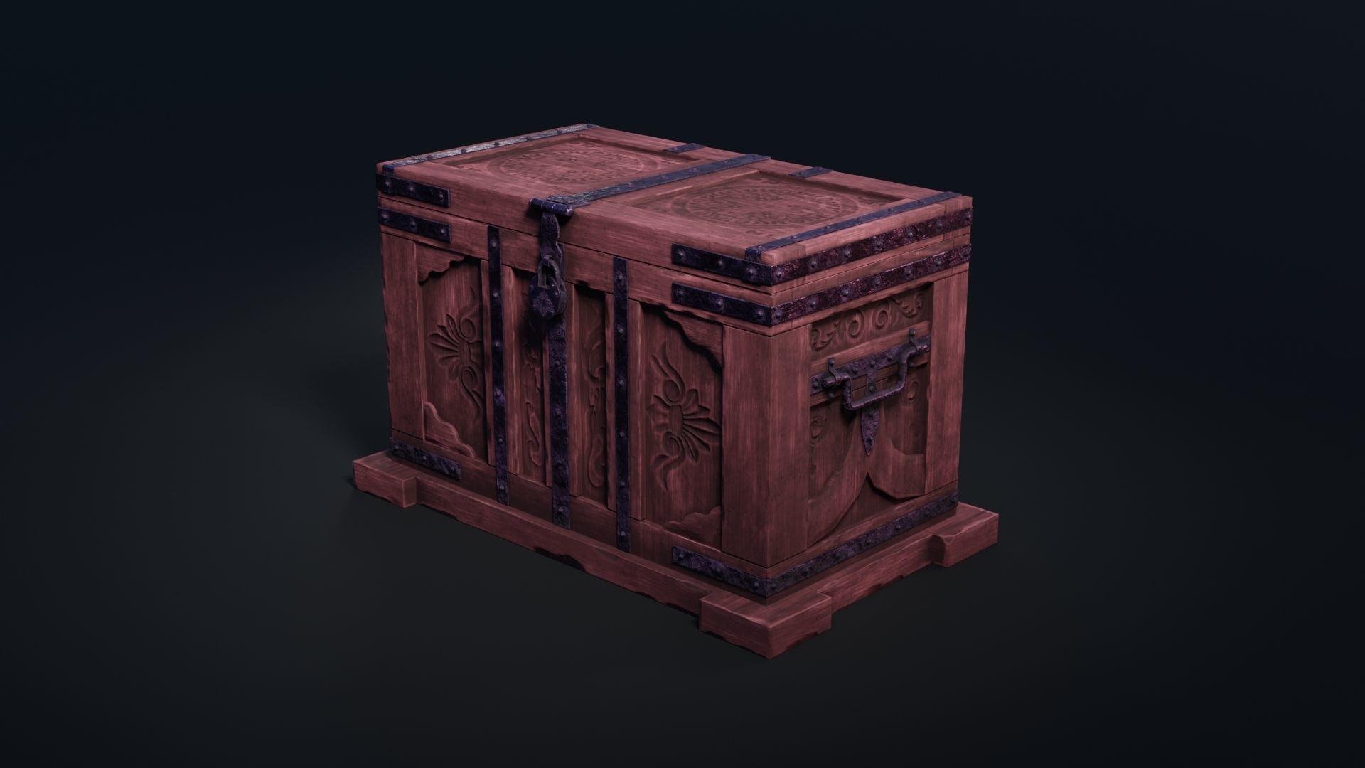 3D model Low Poly Treasure Chest 3D Model PBR VR / AR / low-poly | CGTrader