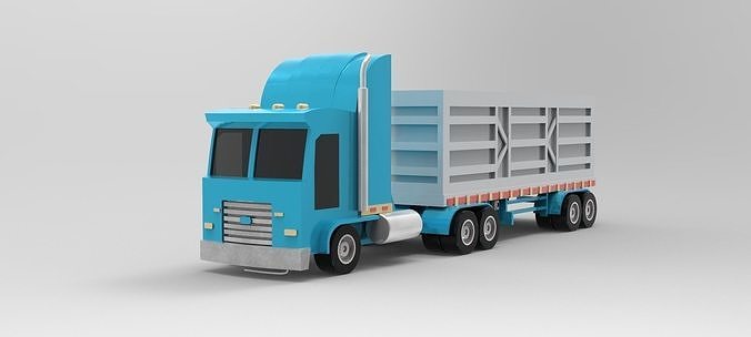 Transport Truck 3D free VR / AR / low-poly 3D model | CGTrader