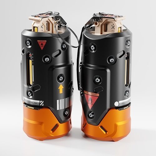 Toxic Sci-fi Grenade 3D model | CGTrader