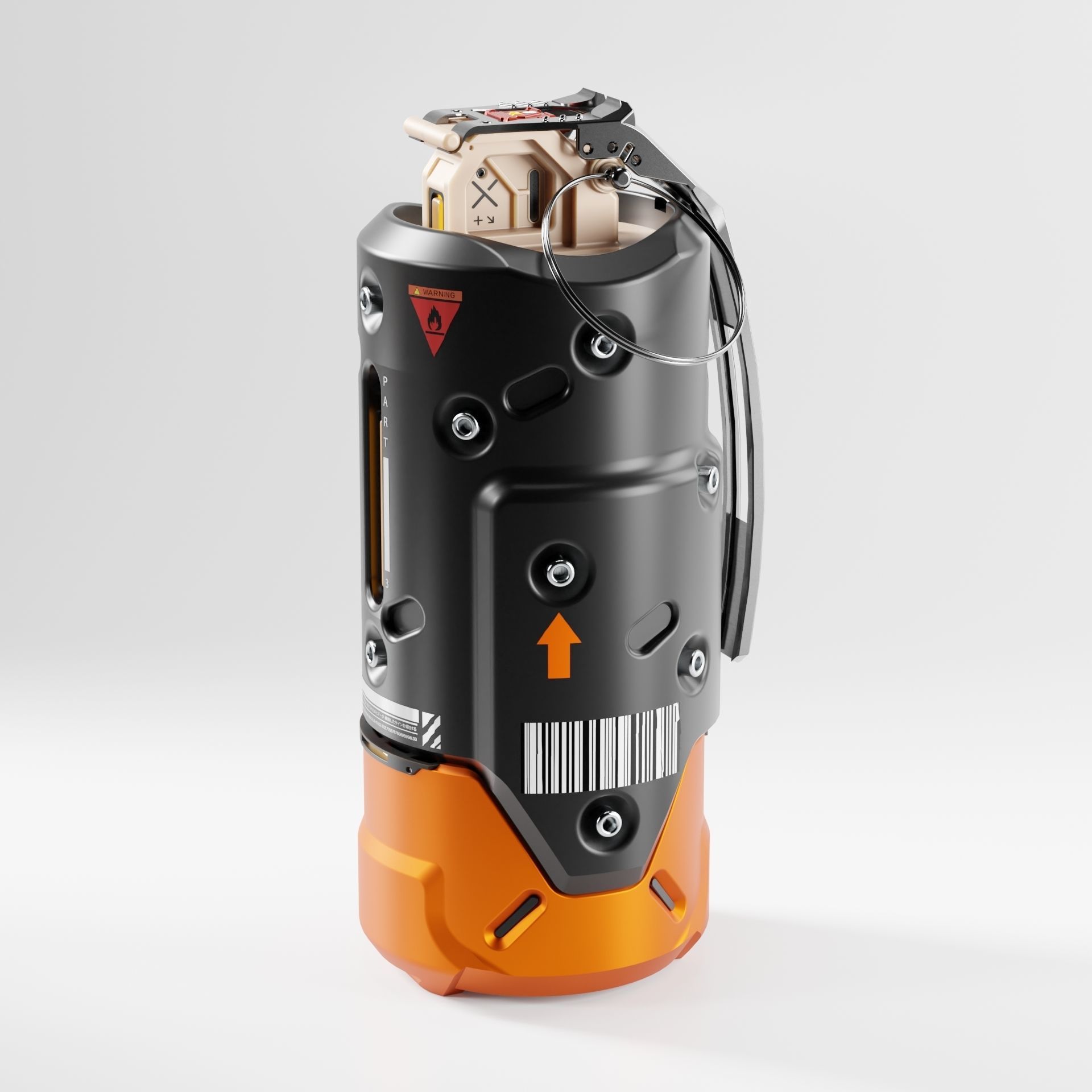 Toxic Sci-fi Grenade 3D model | CGTrader