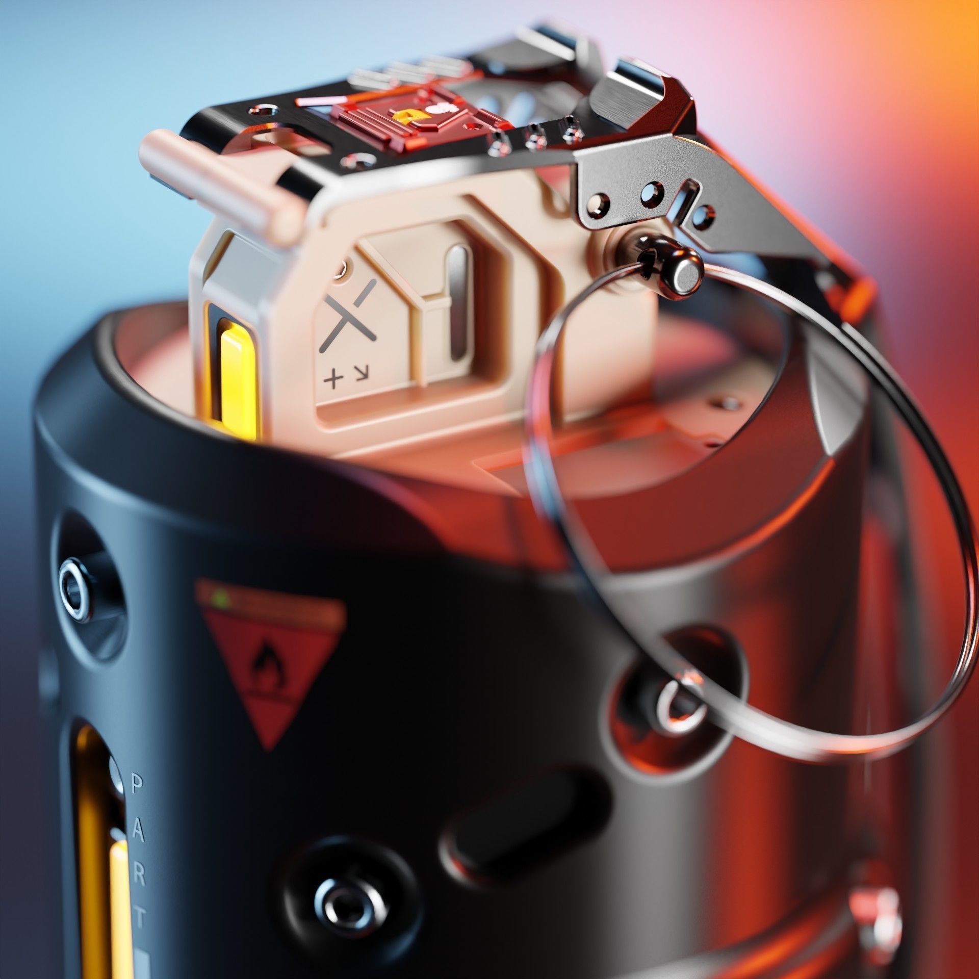 Toxic Sci-fi Grenade 3D model | CGTrader