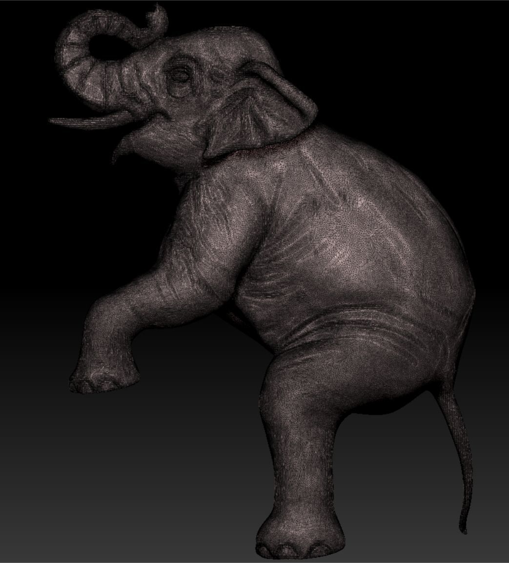 elephant standing on two legs 3D model 3D printable | CGTrader