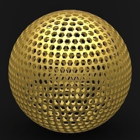 Hexagonal Sphere 3D model 3D printable | CGTrader