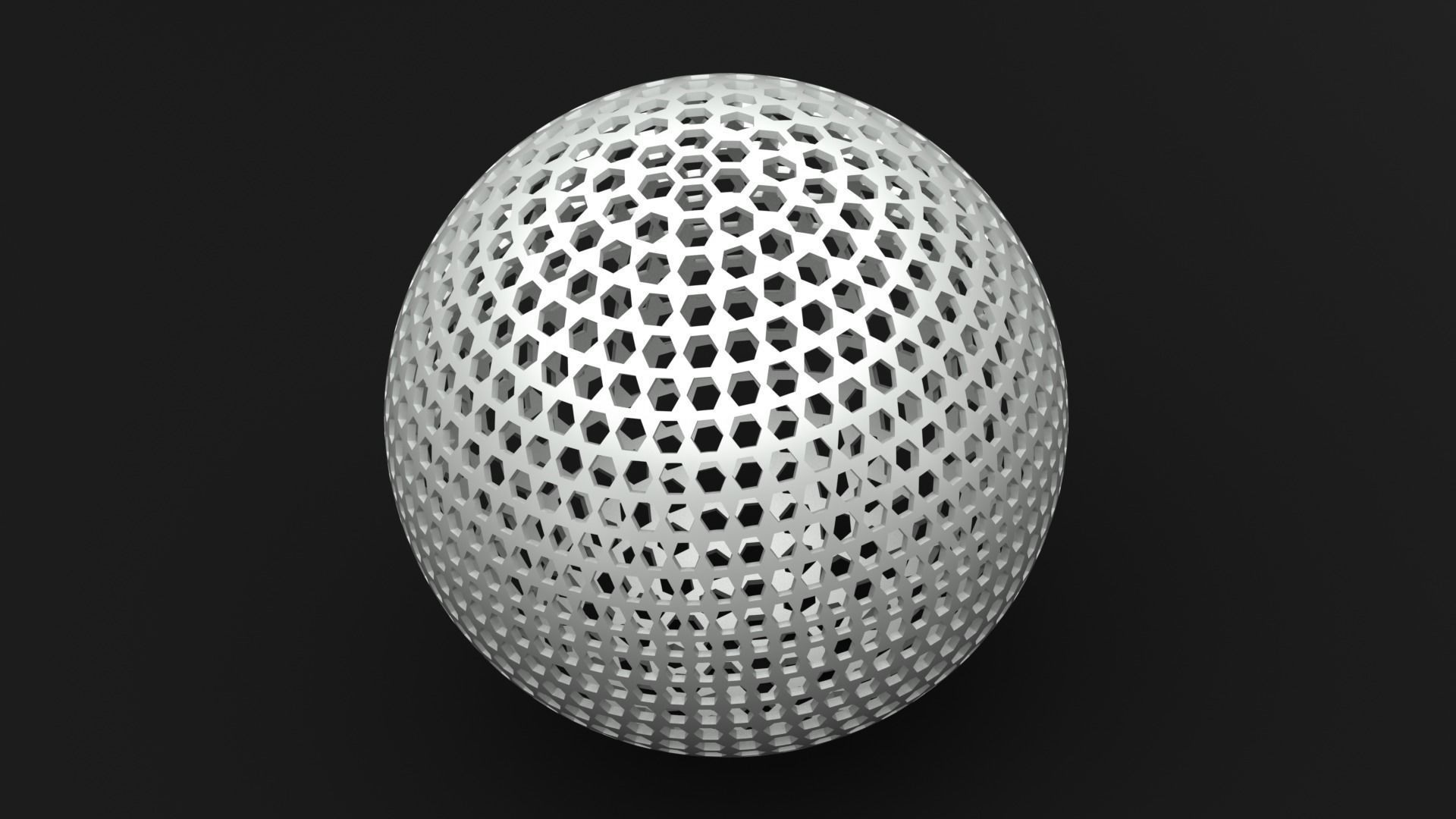 Hexagonal Sphere 3D model 3D printable | CGTrader