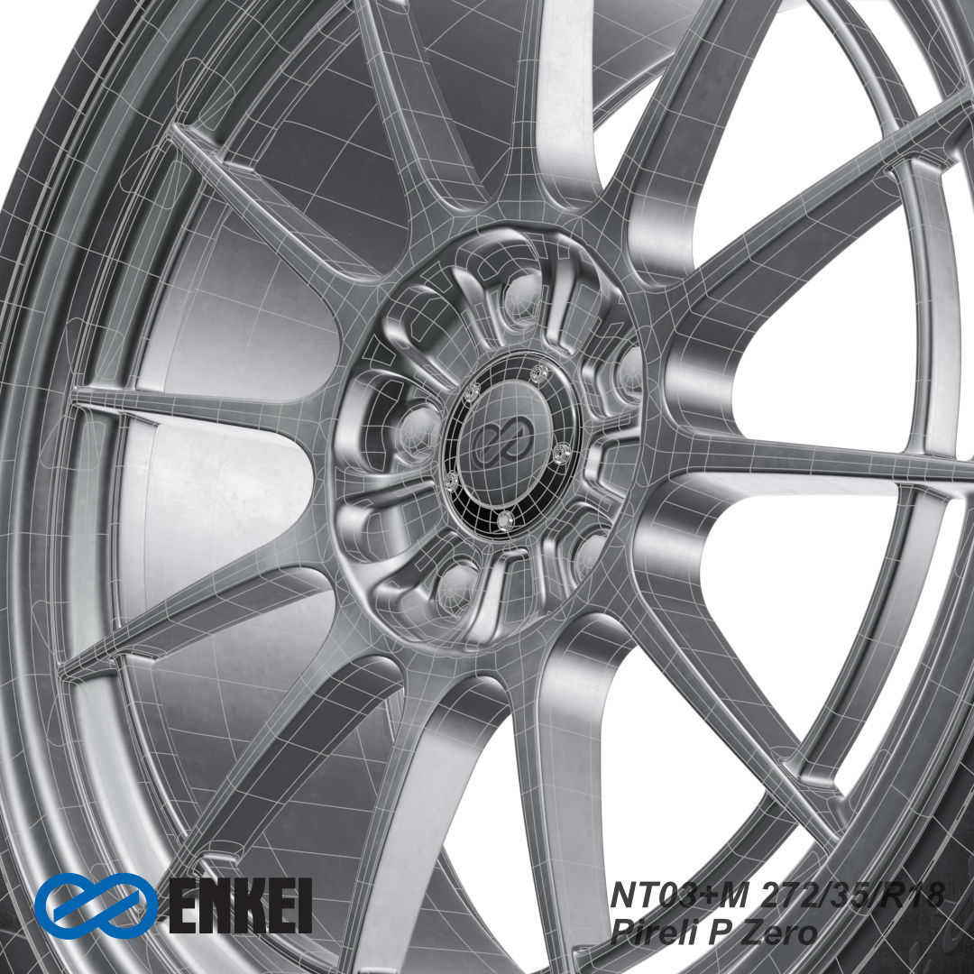 Enkei NT03-M with Pirelli P-Zero Wheels 3D model | CGTrader