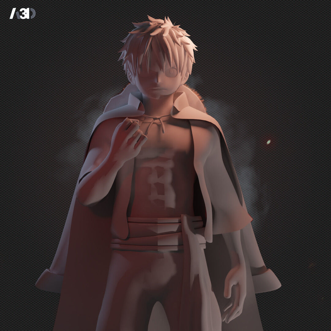 One Piece - Luffy 3D print model 3D model animated rigged | CGTrader