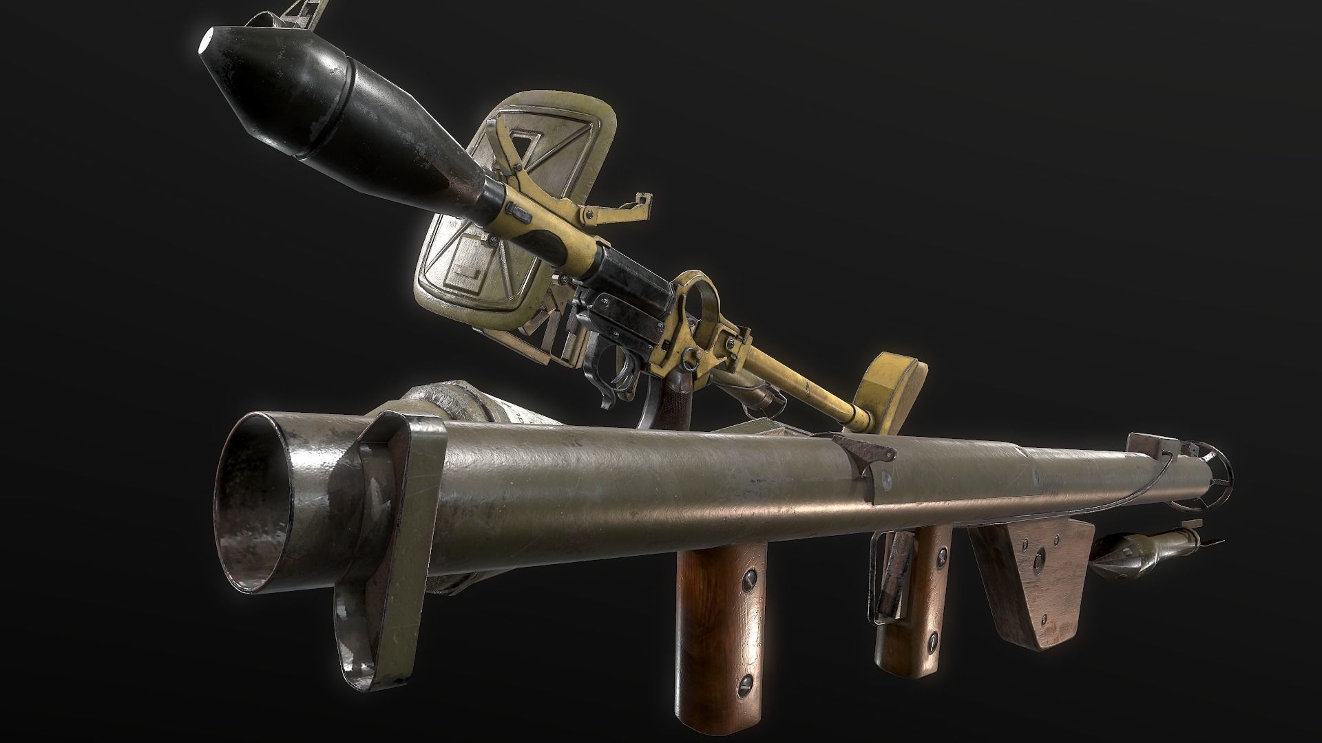 3D Model Collection WW2 Rocket Launcher Weapons PACK VR / AR / low-poly ...