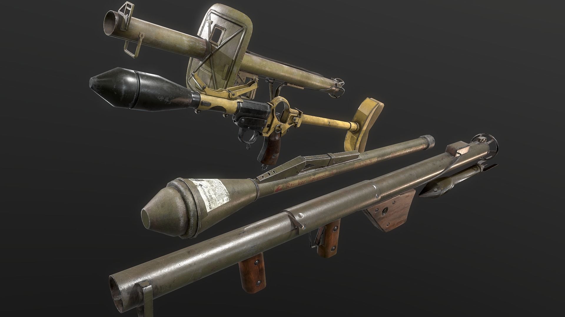 WW2 Rocket Launcher Weapons PACK 3D Model Collection | CGTrader