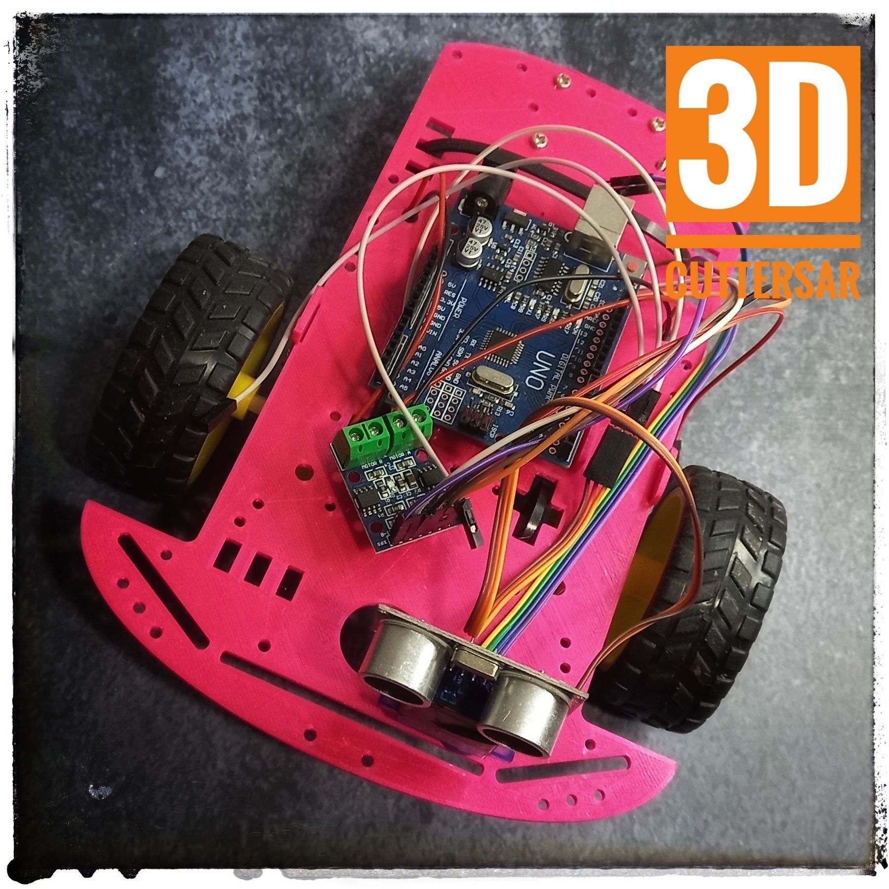 ARDUINO ROBOT CHASSIS 3D model 3D printable | CGTrader