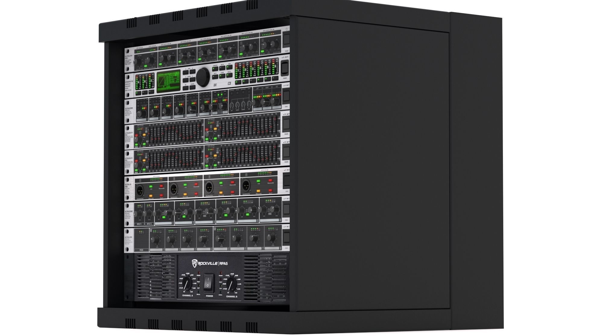 Audio Studio Rack 3D model | CGTrader