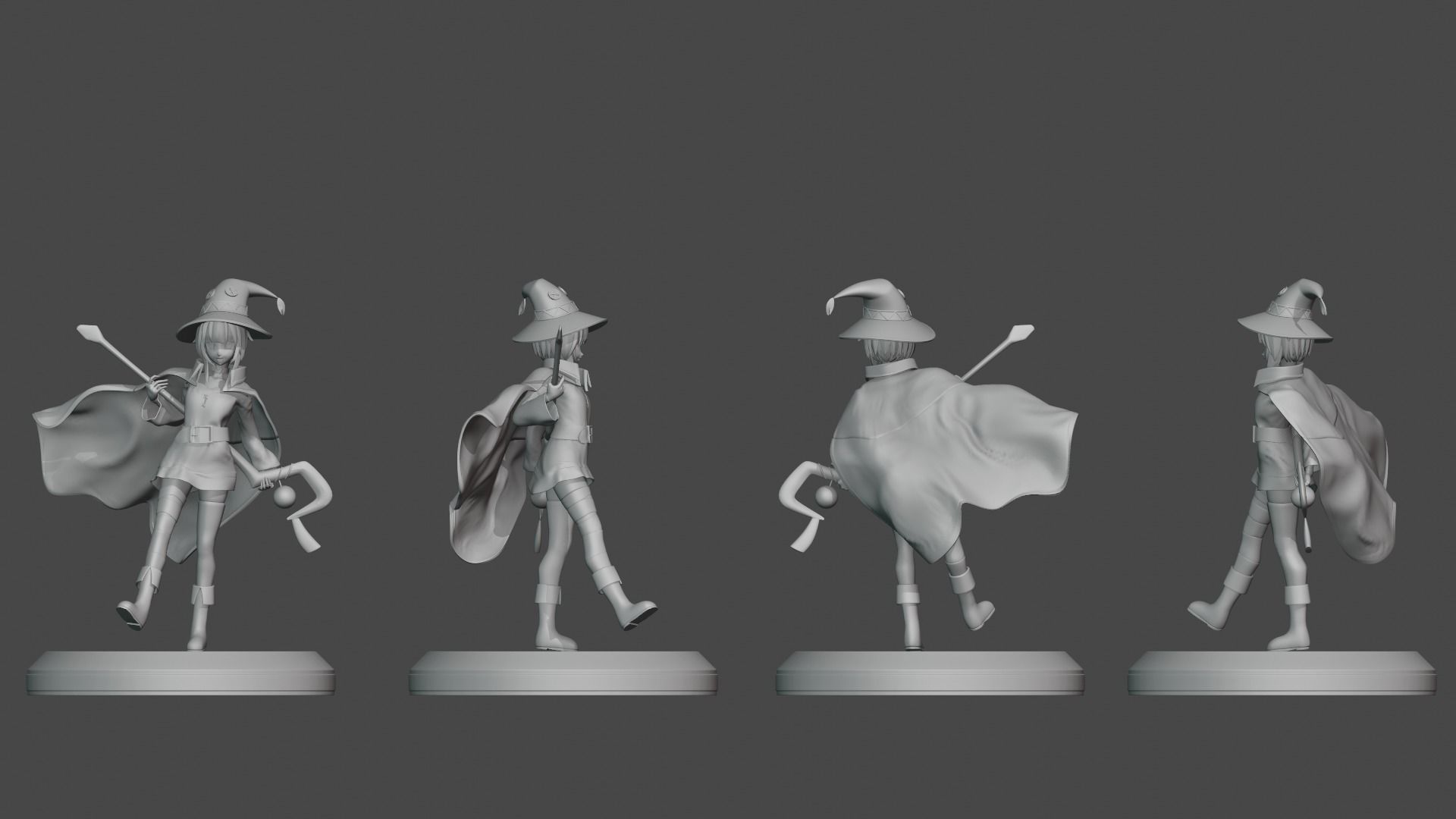 Konosuba - Megumin 3D Print Model 3D model 3D printable | CGTrader