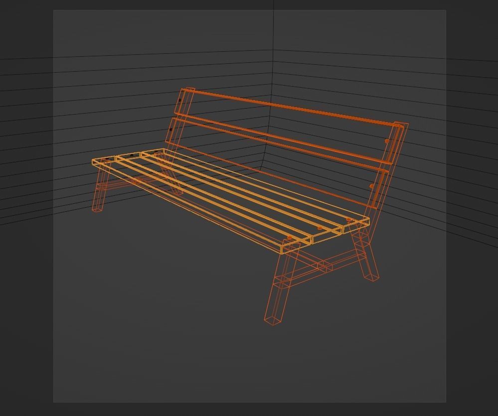 LOW POLY BENCH park free VR / AR / low-poly 3D model | CGTrader