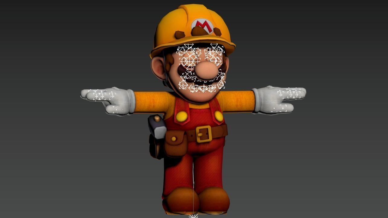 3d Model Super Mario Builder Rig Vr Ar Low Poly 3d Model Vr Ar Low Poly Cgtrader