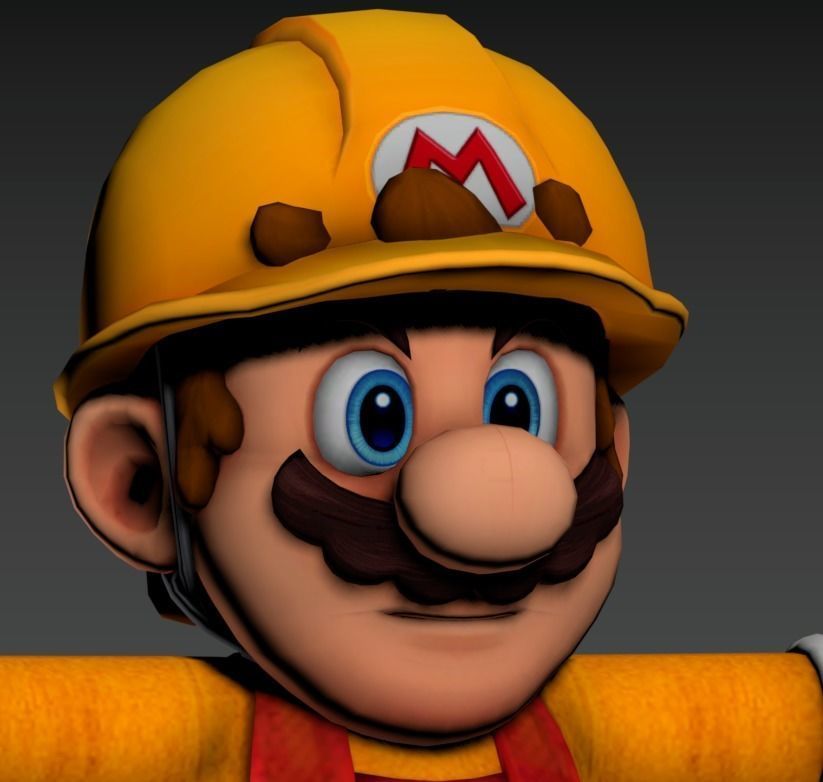 3D model Super Mario Builder-Rig-VR-AR Low-Poly 3D Model VR / AR / low ...