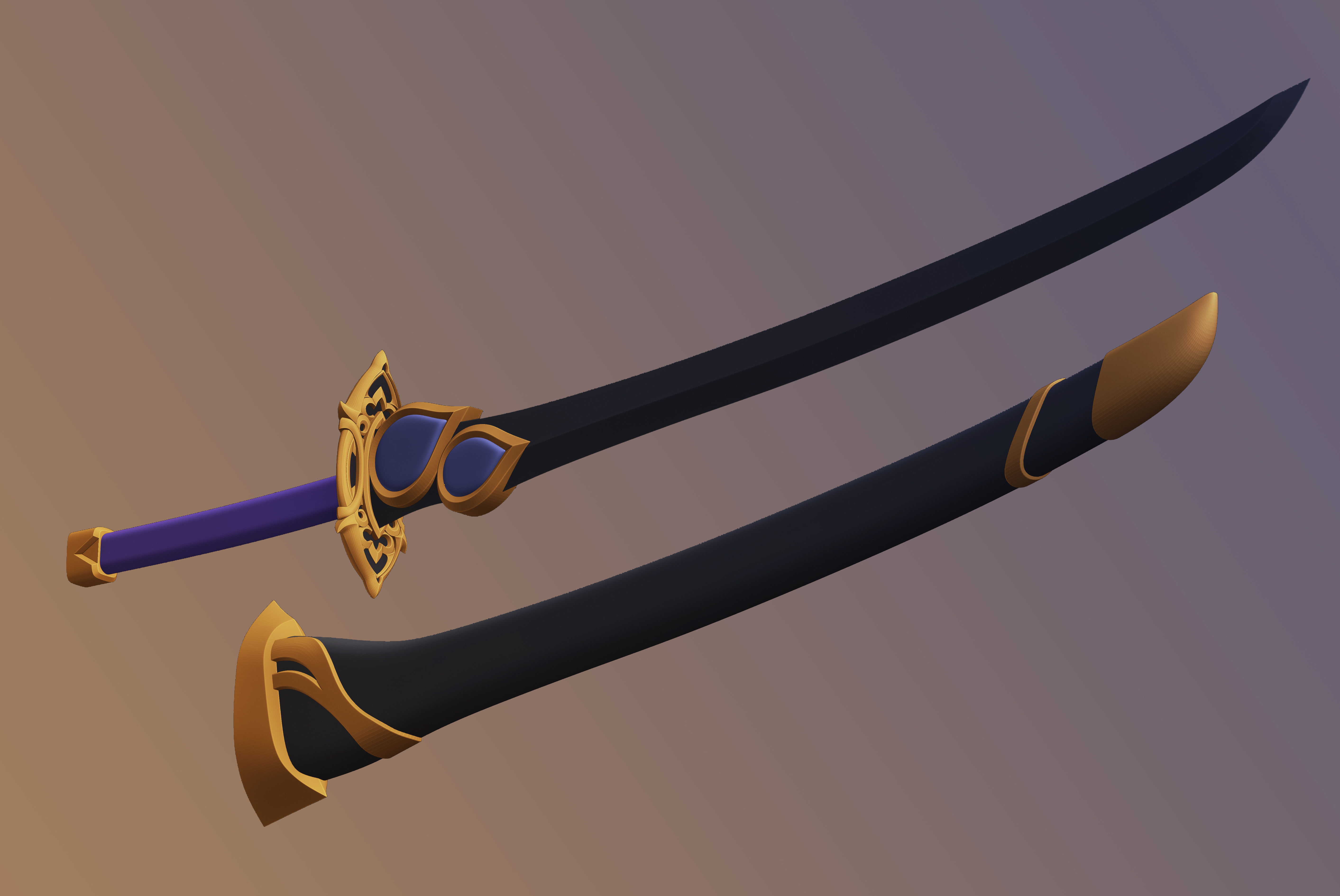 Yone spirit blossom swords cosplay League of Legends LOL 3D model 3D ...