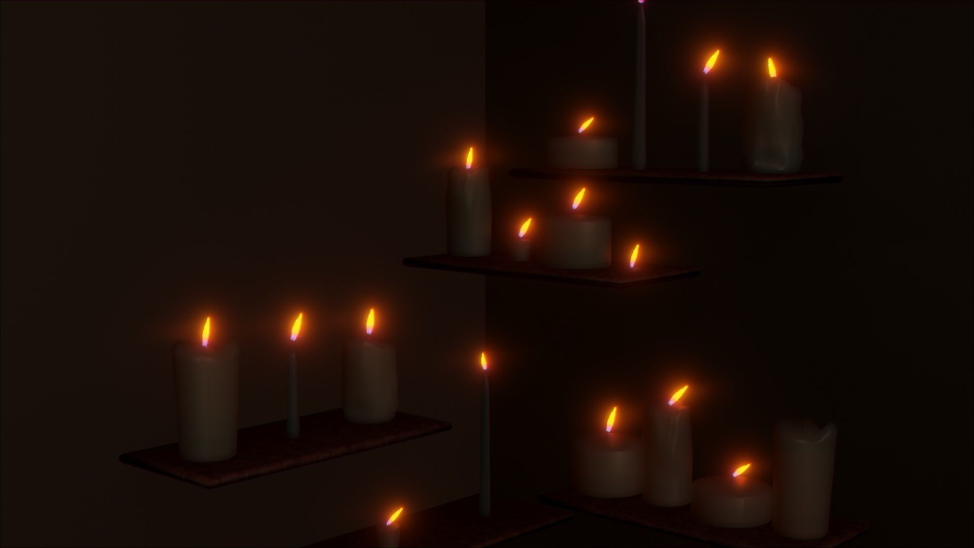 3D model Candles animated pack VR / AR / low-poly | CGTrader