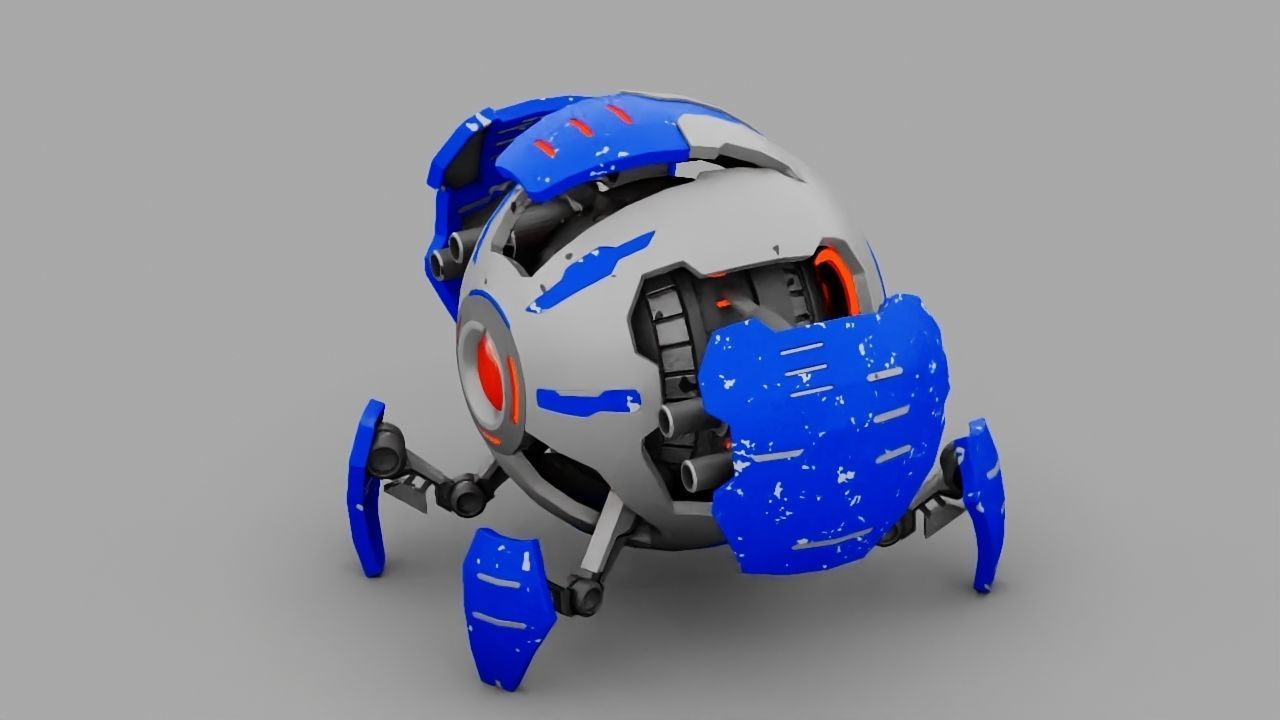 ball robot rigged character 3D model animated rigged | CGTrader