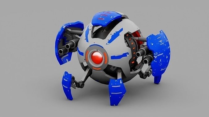 ball robot rigged character 3D model animated rigged | CGTrader