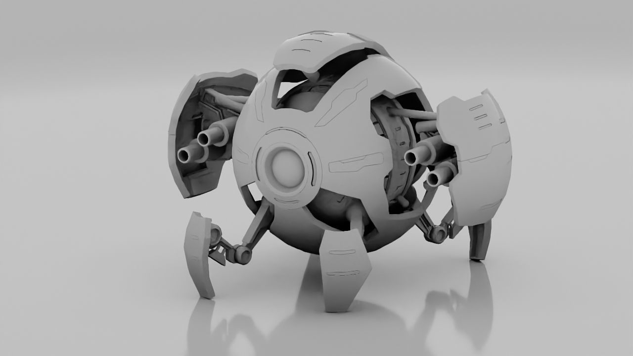 ball robot rigged character 3D model animated rigged | CGTrader