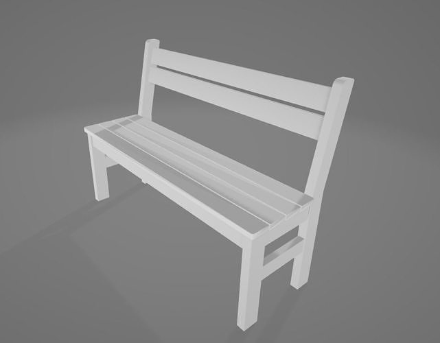 Classic Bench without textures free VR / AR / low-poly 3D model | CGTrader
